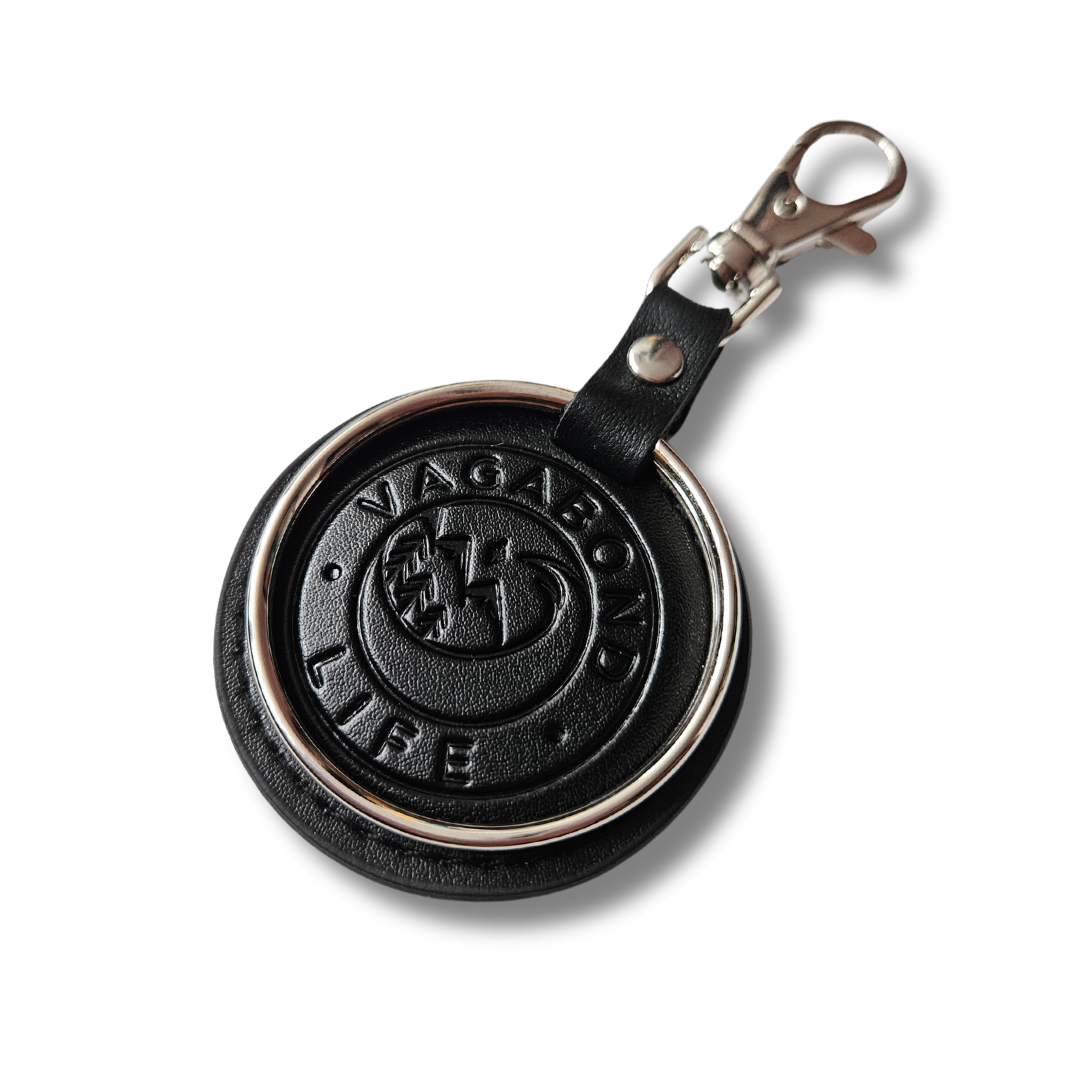 Black Leather Travel Keychain, Collect Your Travels, Gift For Traveler ...