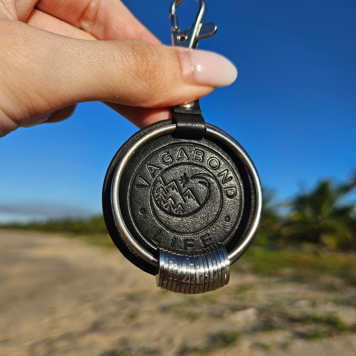 Black Vegan Travel Keychain, Collect Your Travels, Gift For Traveler ...