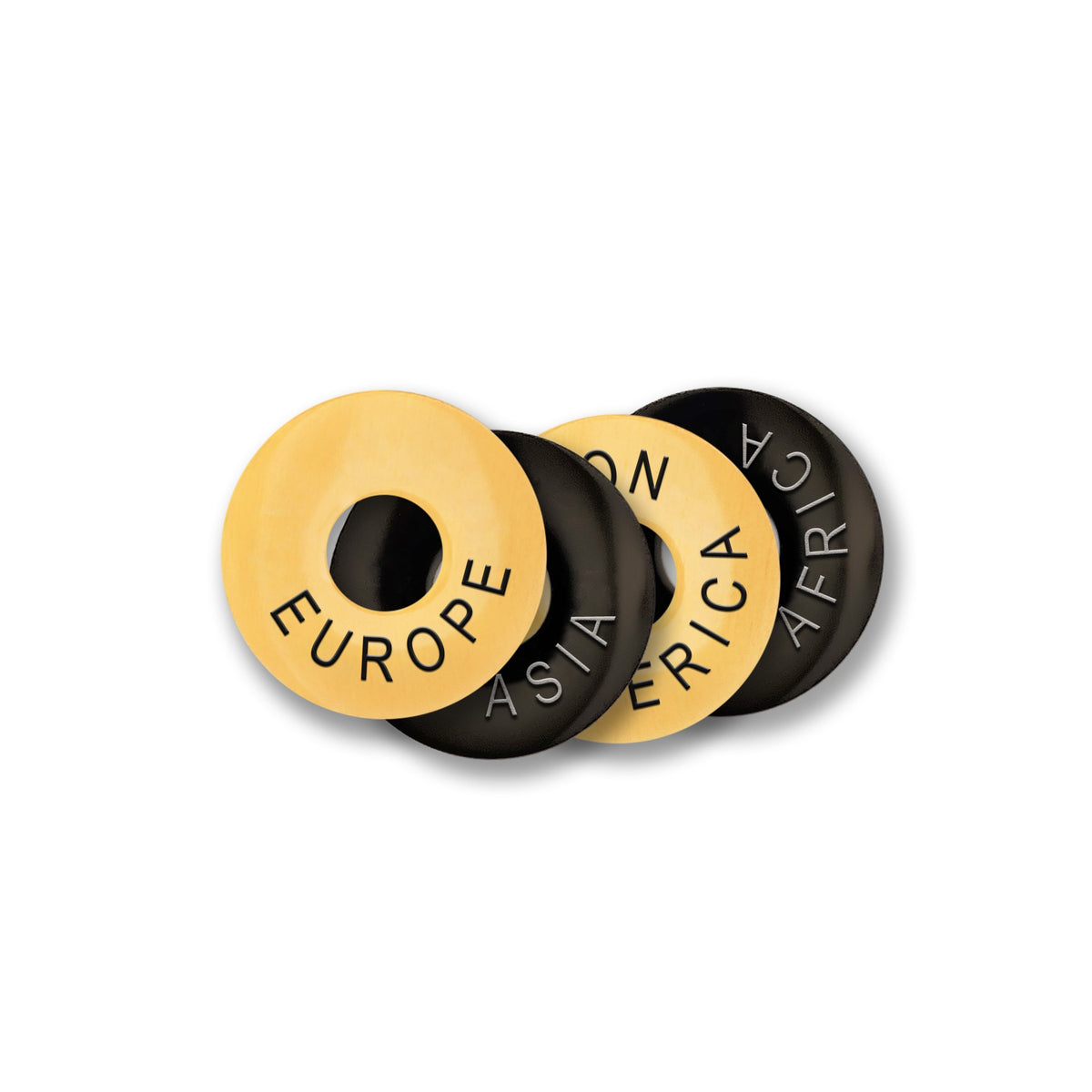 Travel Continent Rings - Collect Your Travels - Traveler Keyring ...