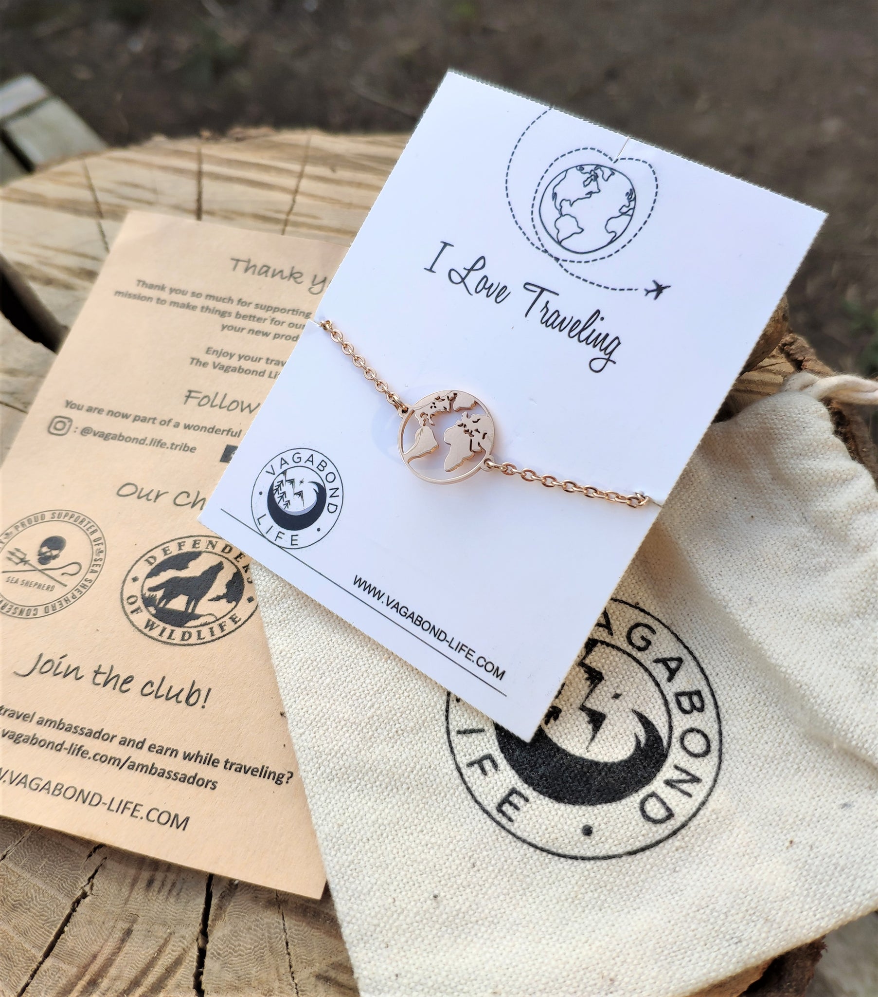 Map Bracelet, World Bracelet, Globe Charm Bracelet - Vagabond Life