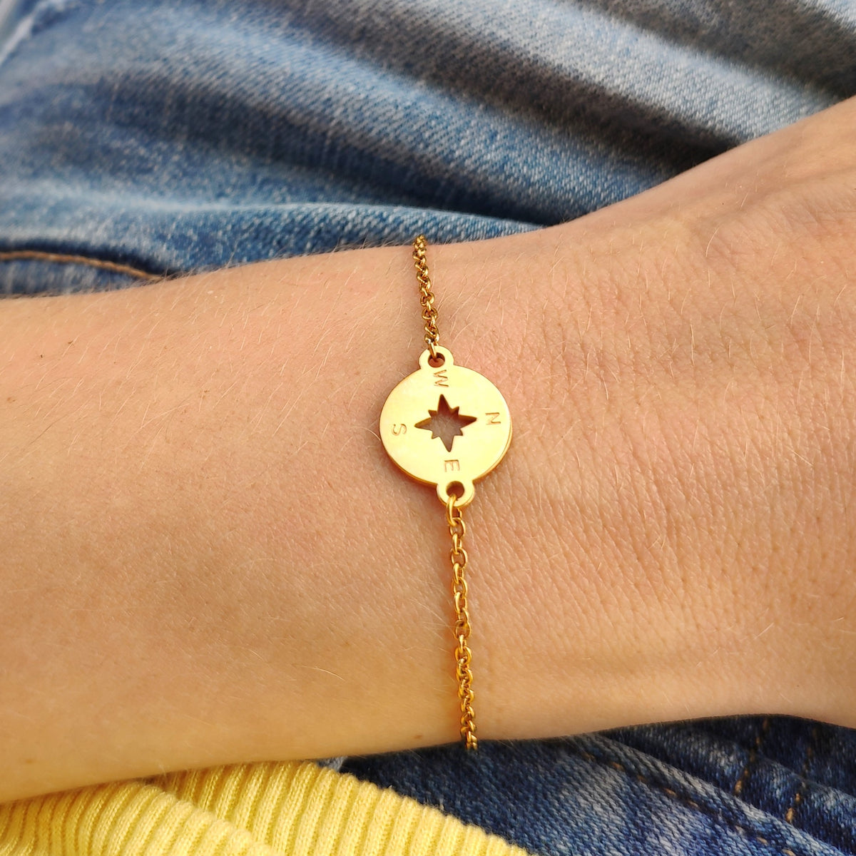 Compass Bracelet, Charm Bracelet, Travel Jewelry - Vagabond Life