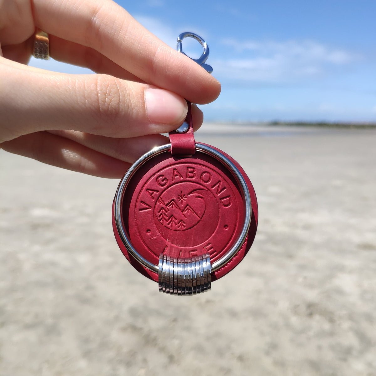 Red Vegan Travel Keychain, Collect Your Travels, Gift For Traveler ...